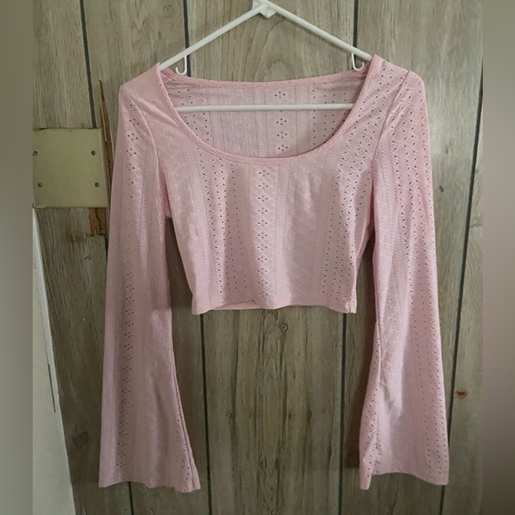 SHEIN | Tops | Baby Pink Sheer Top | Poshmark